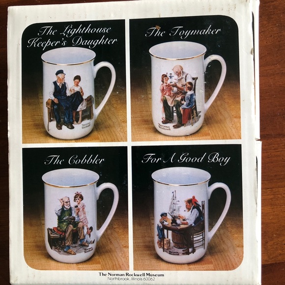 Norman Rockwell | Dining | Norman Rockwell Museum Set 4 Vtg Collector ...